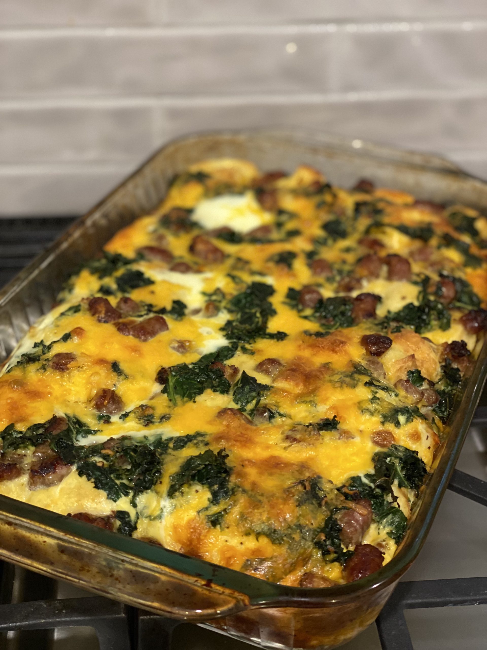 Sausage, Egg, and Kale Breakfast Casserole – Around Our Family Table